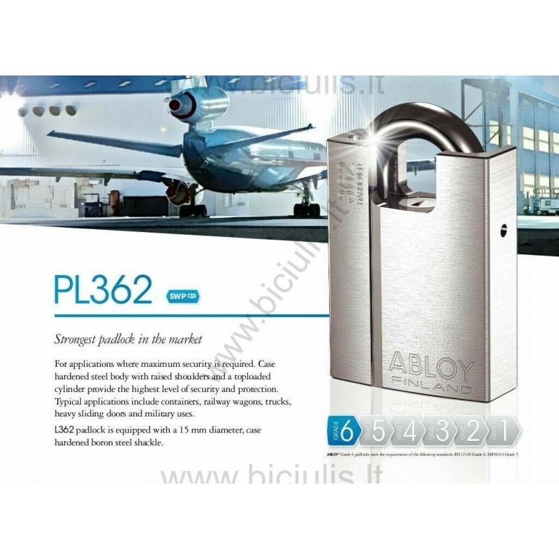 Abloy Protec2 PL362 pakabinama spyna su saugos kortele